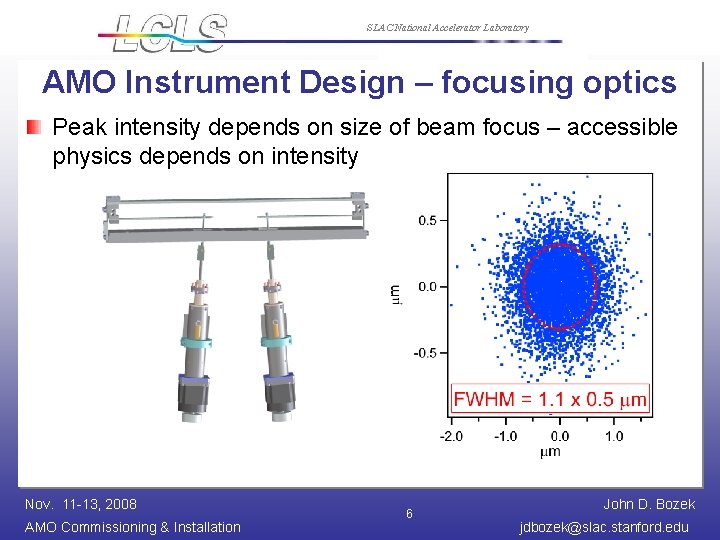SLAC National Accelerator Laboratory AMO Installation Commissioning Plan