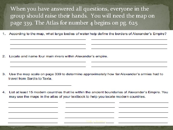Alexander the Great Unit 9 Lesson 13 Chat