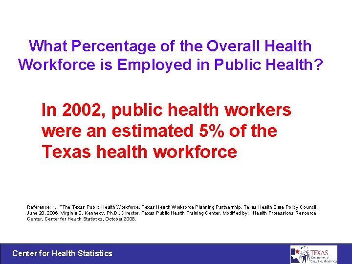 Enumerating the Public Health PH Workforce Brian King