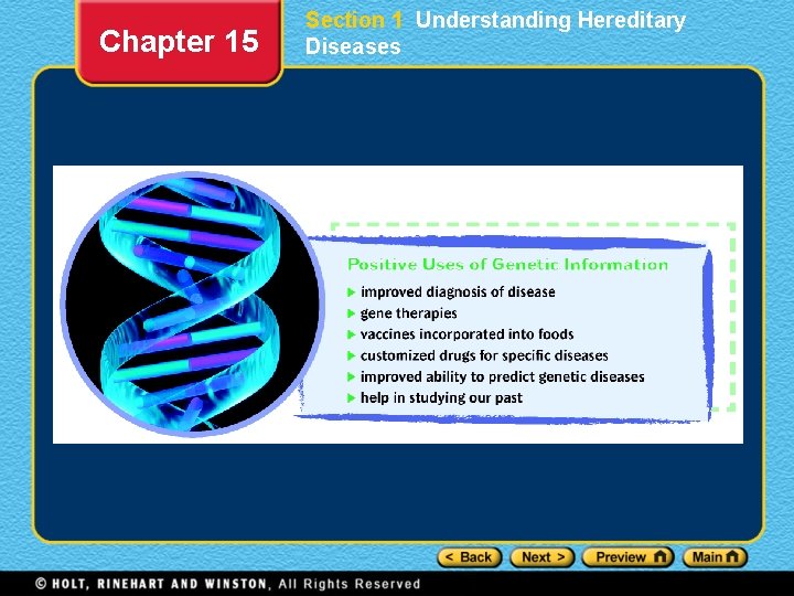 Chapter 15 Section 1 Understanding Hereditary Diseases Preview