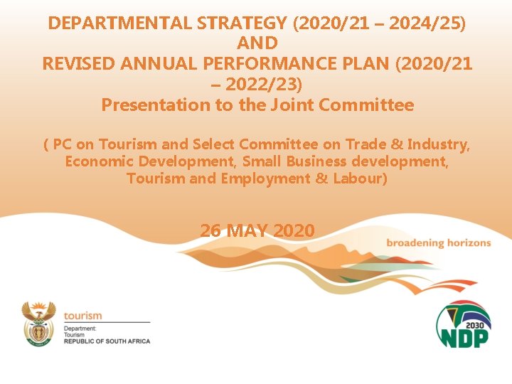 DEPARTMENTAL STRATEGY 202021 202425 AND REVISED ANNUAL PERFORMANCE