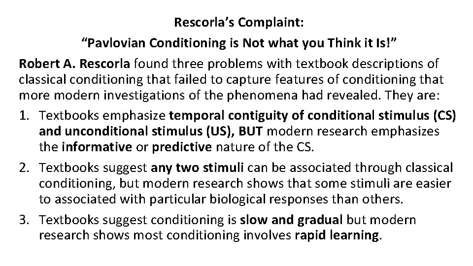 Chapter 5 Conditioning Part One Classical Conditioning Creates