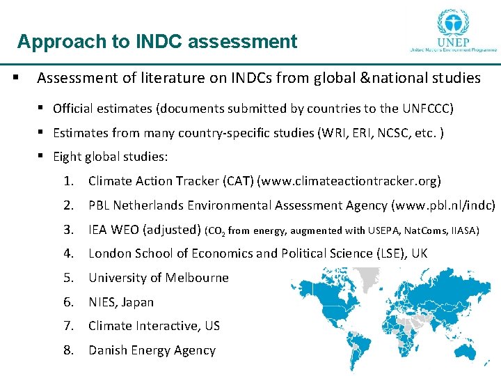 The Emissions Gap Report 2015 What contributions do