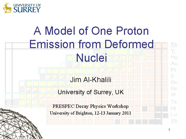 A Model of One Proton Emission from Deformed