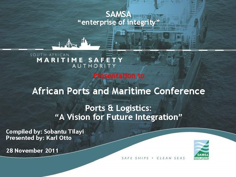 SAMSA enterprise of integrity Presentation to African Ports