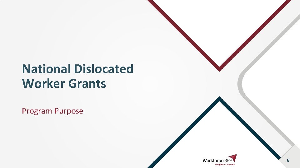 National Dislocated Worker Grants Updated Program Guidance TEGL
