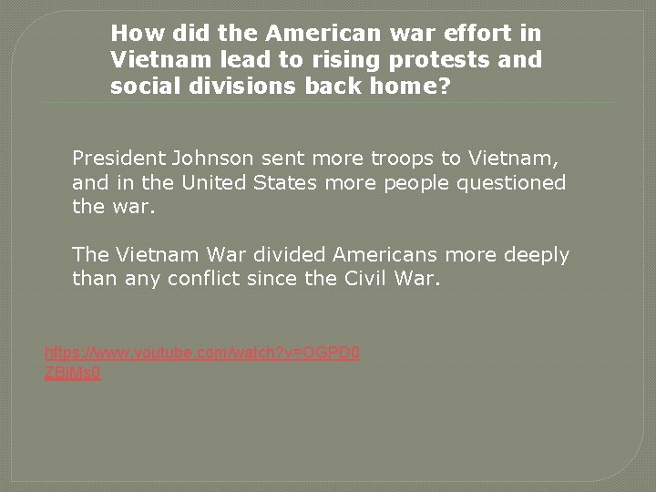 The Conclusion How did the American war effort