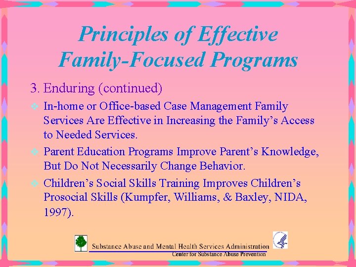 FamilyFocused Prevention of Substance Abuse Karol L Kumpfer