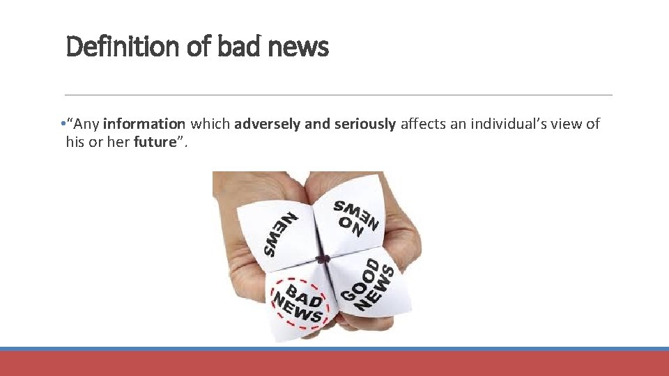 Giving bad news RAZIEH SALEHIAN MD ASSISTANT PROFESSOR