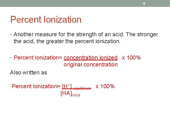 1 ACIDBASE EQUILIBRIA PART 2 WEAK A B