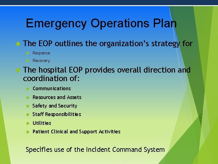 West Virginia Hospital Association Incident Action Planning Workshop