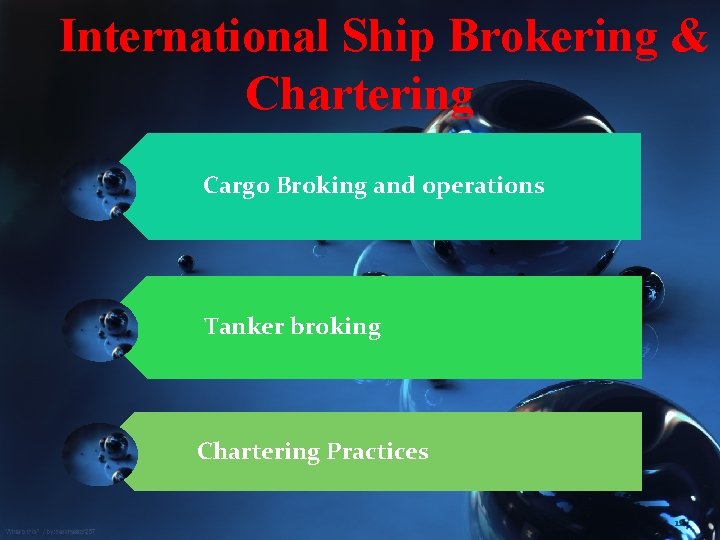 International Ship Brokering Chartering DSM 2309 by Dr