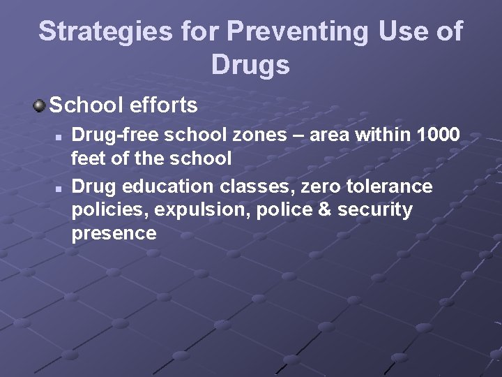 Living Drug Free Chapter 23 Lesson 5 Objectives