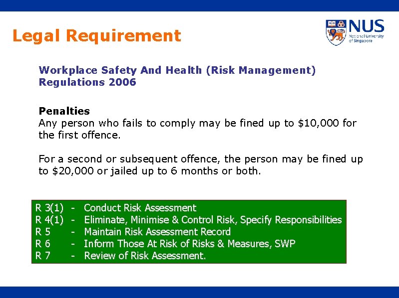 RISK ASSESSMENT TRAINING By Faculty of Engineering Safety