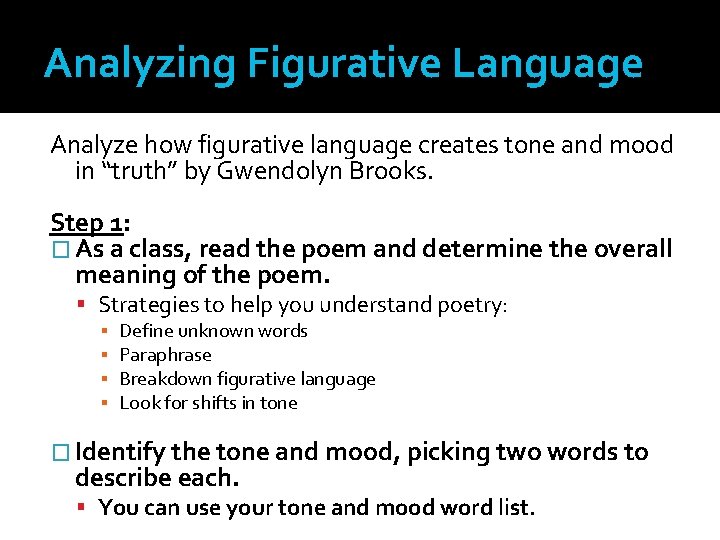 I can analyze how figurative language creates an
