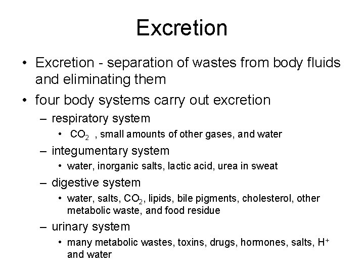 Urinary System Human Anatomy Physiology I Waste Products