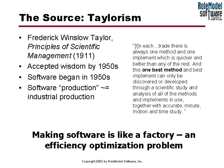 Extreme Programming So What This talk by Ed