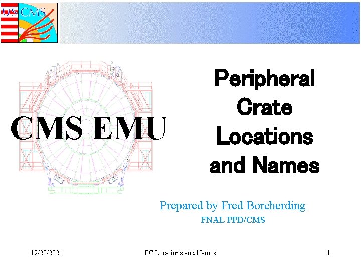 CMS EMU Peripheral Crate Locations and Names Prepared