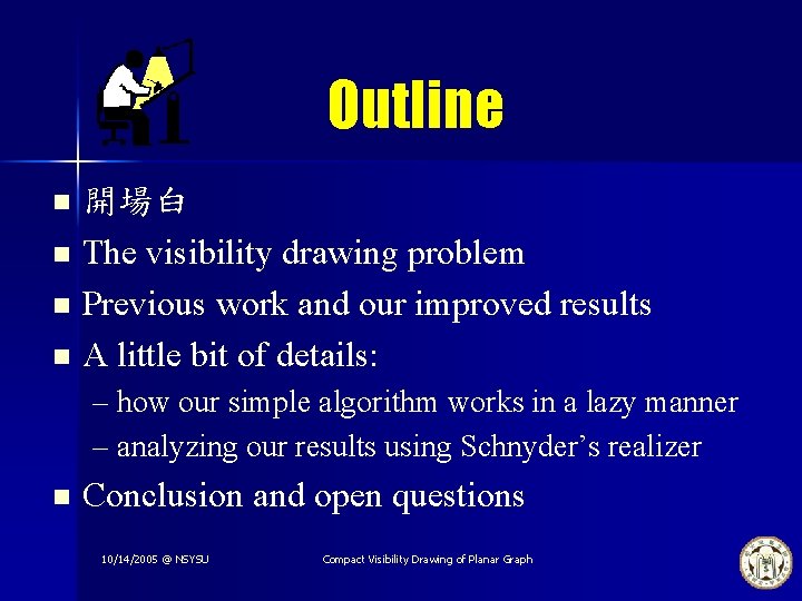 Compact Visibility Drawing of Planar Graph HsuehI Lu