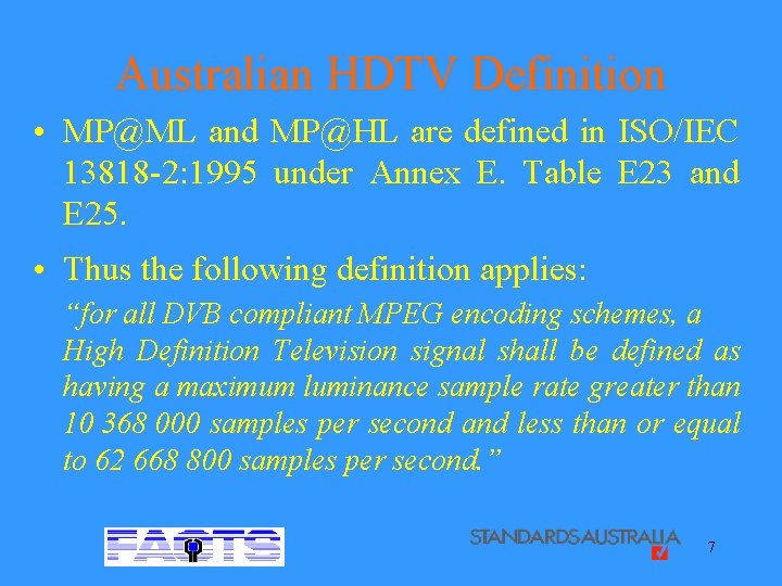 DRAFT AUSTRALIAN STANDARD DIGITAL TELEVISION PART 1 CT
