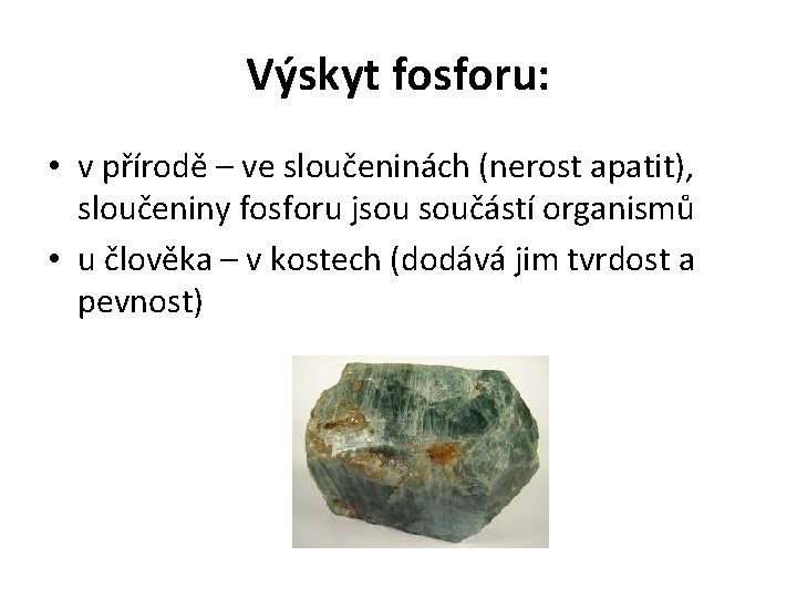 Fosfor FOSFOR Znaka P objev 1669 Fosfor m