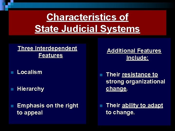 Chapter Four STATE COURTS LEVELS of STATE COURTS