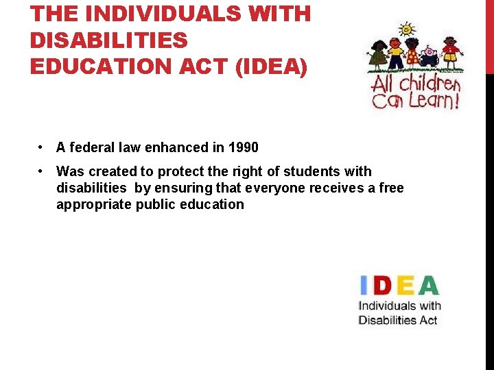 SPECIAL NEEDS CHILDREN BY YANIRA HERNANDEZ THE INDIVIDUALS