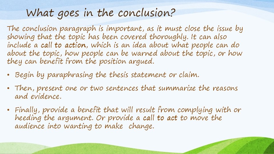 ARGUMENTATIVE WRITING Do I know the components of