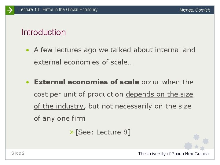 International Economics Lecture 10 Firms in the Global