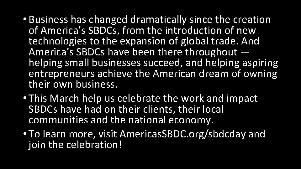 2019 SBDC Day Video Script Template You can