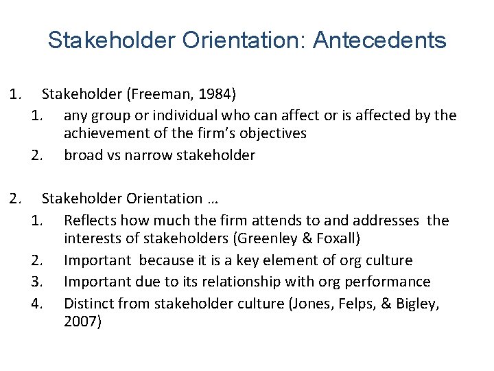 The Invisible Handout A Stakeholder Model of Organizational