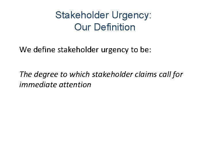 The Invisible Handout A Stakeholder Model of Organizational