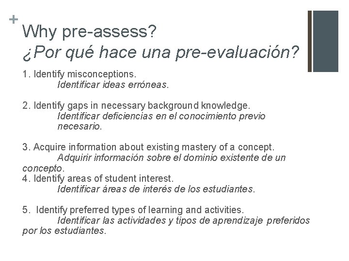Preassessment Preevaluacin Alison Bixby Stone School 4 Decemberdiciembre