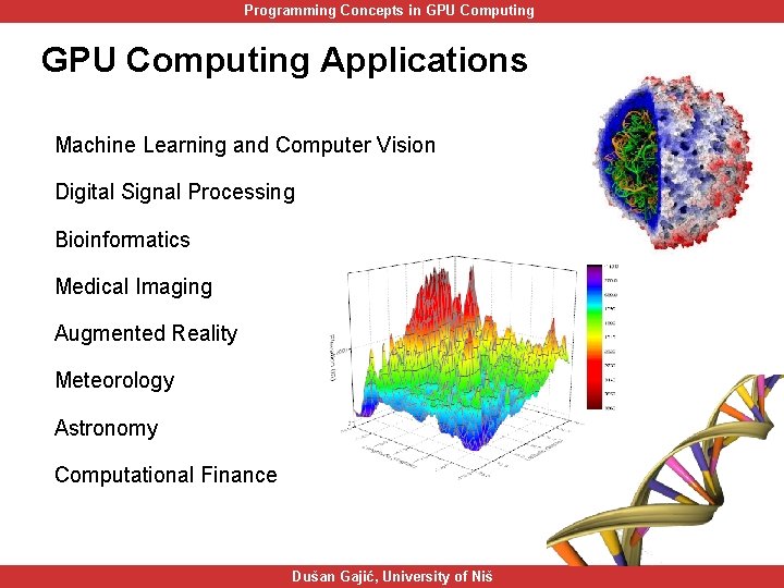 Programming Concepts in GPU Computing 14 th Workshop