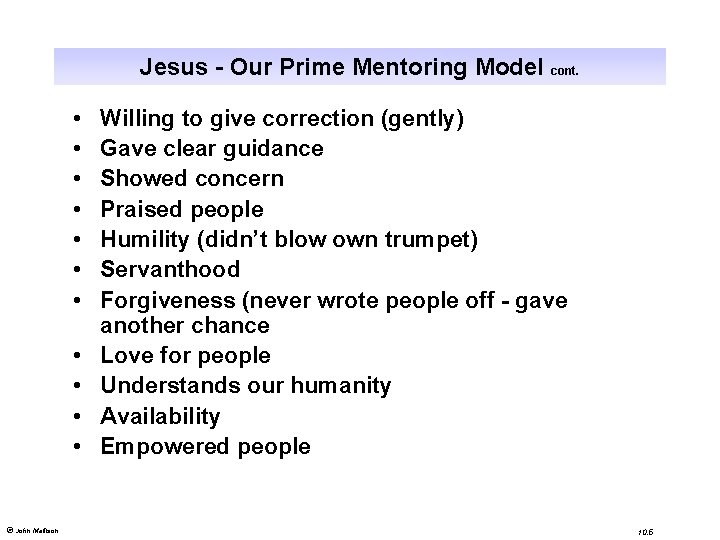 Jesus Our Prime Model His Being Who he