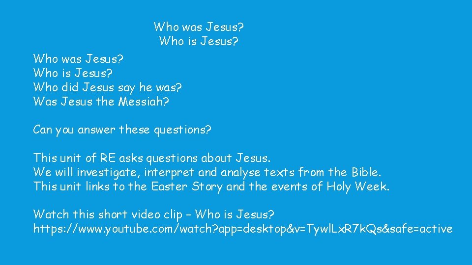 Who was Jesus Who is Jesus Who did