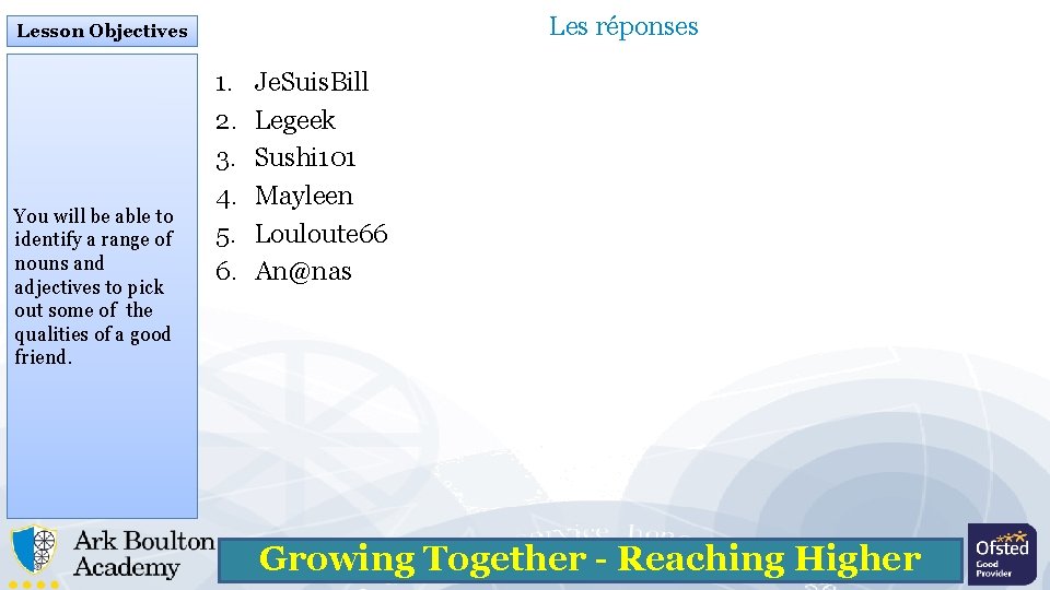 Lesson Objectives You will be able to identify