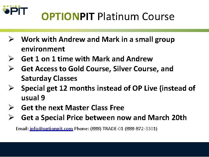 Butterfly Intensive Part 1 The Option Pit Method