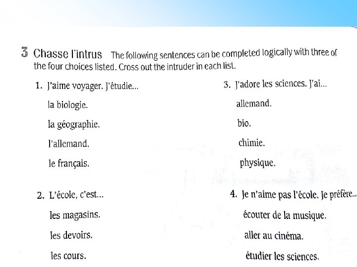 PARCE QUE Because PARCE QU Because Vocabulary review