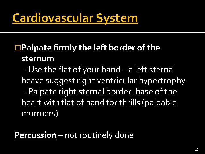 Examination of Cardiovascular System By Dr Zahoor 1