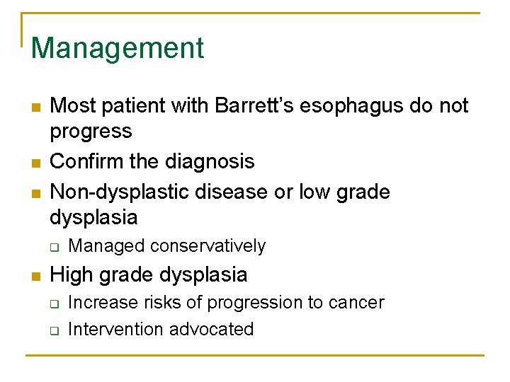 Management of Barretts Esophagus Joint Hospital Surgical Grand
