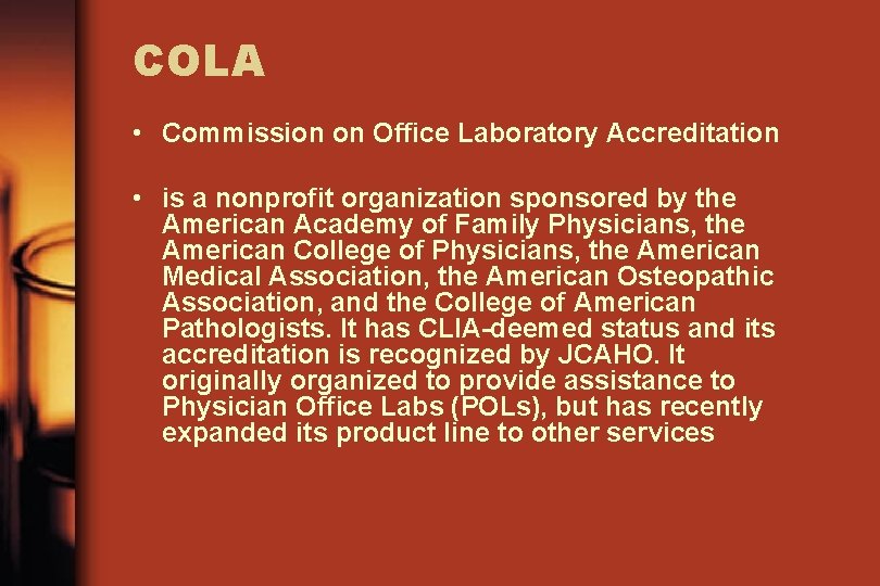 Various Laboratory Regulations and their Significance 1983 Prospective