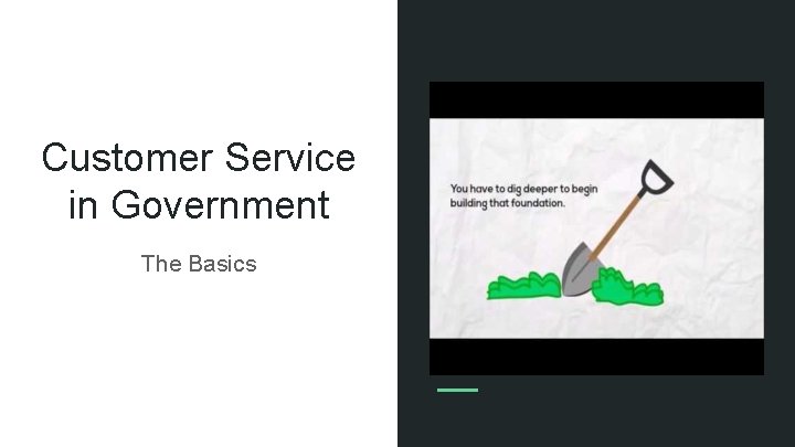 Customer Service in Government The Basics Final Communications