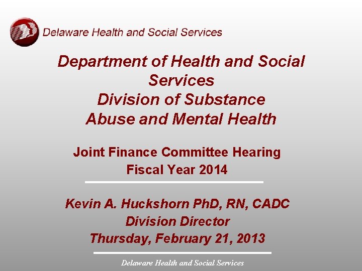 Department of Health and Social Services Division of