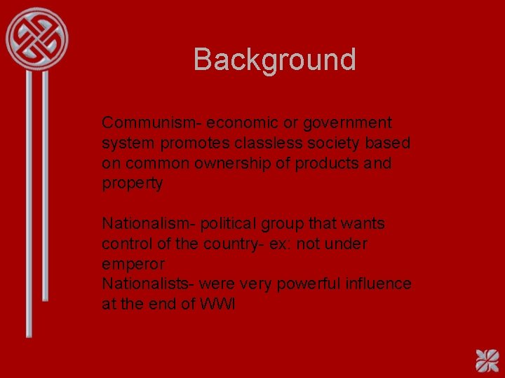 Visual Organizer Background Communism economic or government system