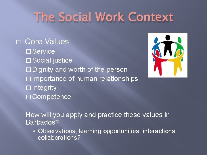 PRO 562 GLOBAL INCLUSION AND SOCIAL DEVELOPMENT BARBADOS