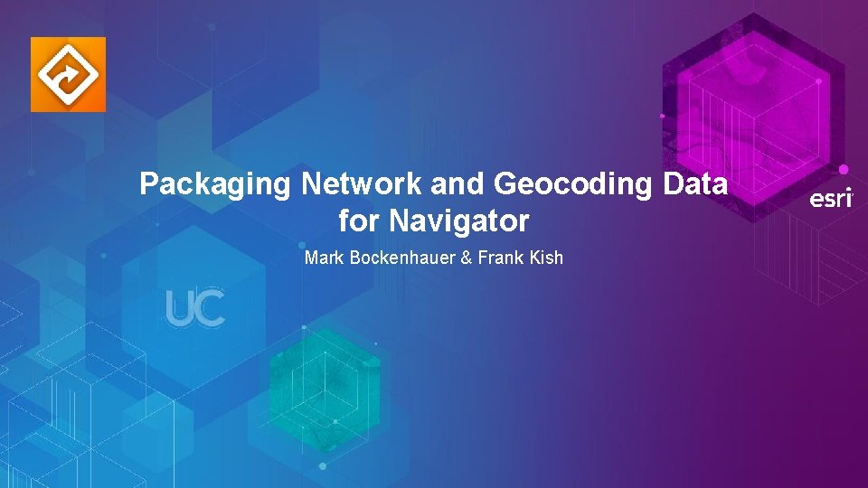 Packaging Network and Geocoding Data for Navigator Mark