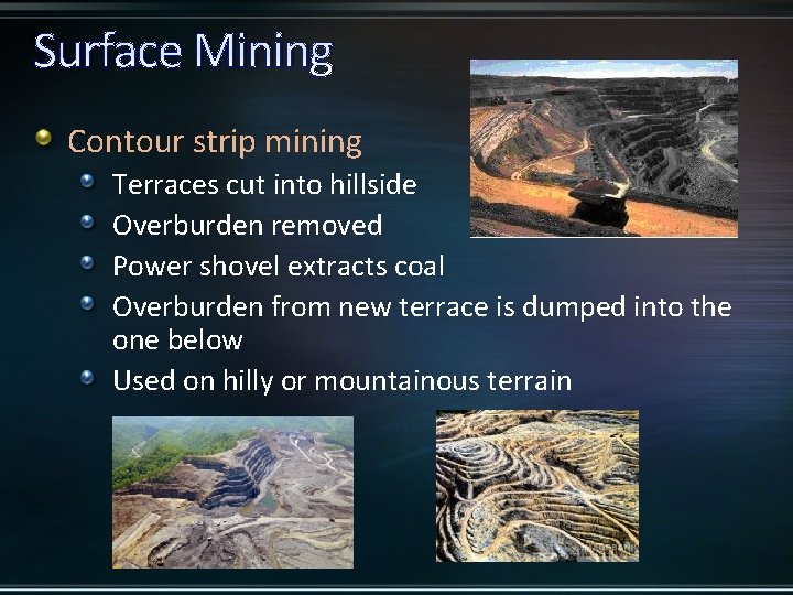 Mining Surface Mining Machines strip away overburden of