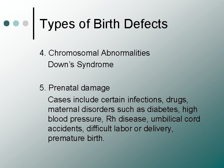 Birth Defects FACTS About 150 000 babies are