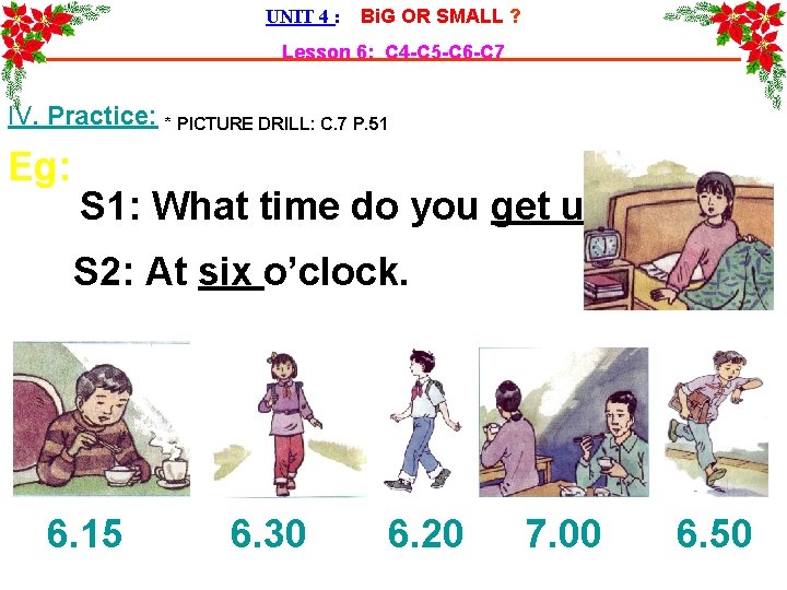 UNIT 4 BIG OR SMALL Lesson 6 C